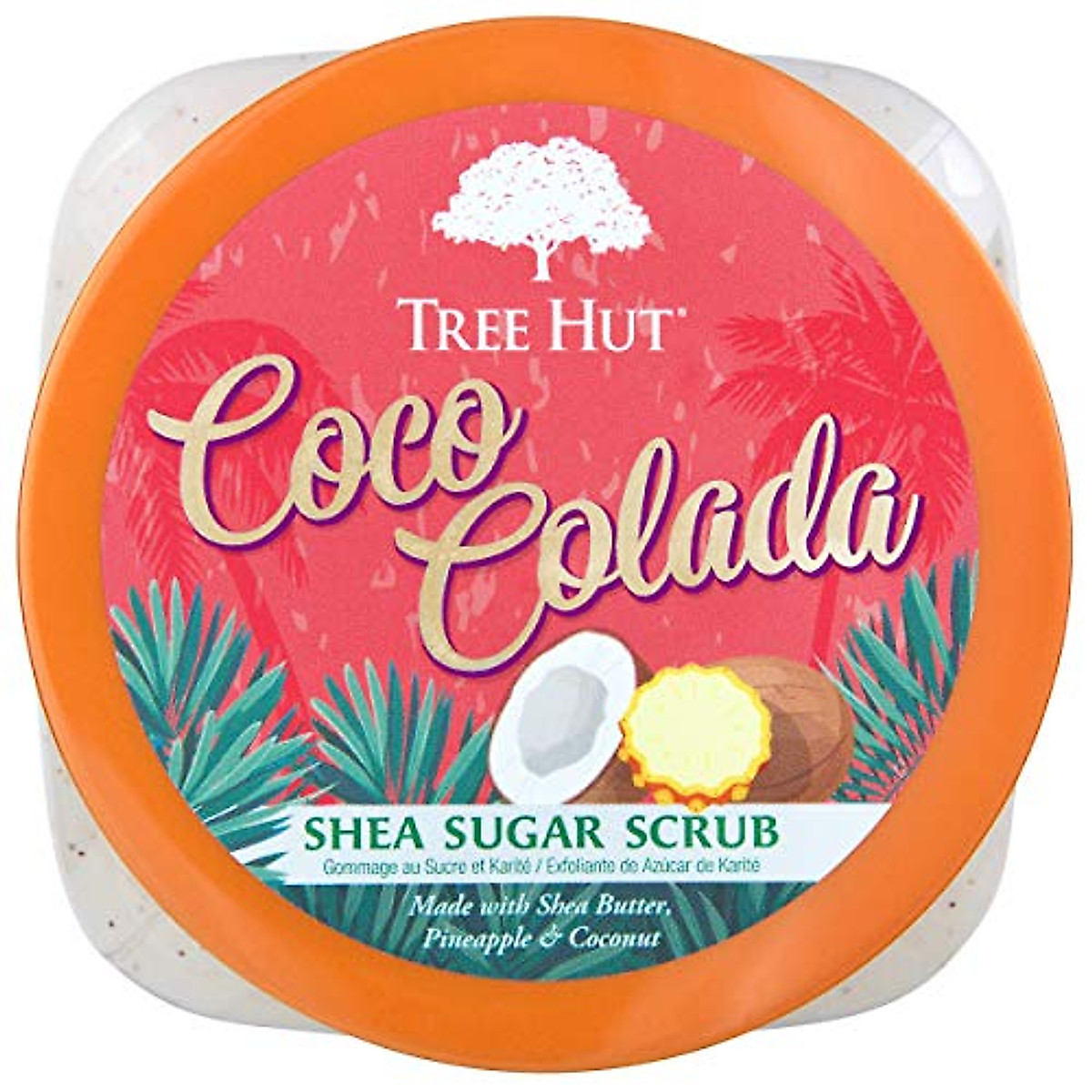 Tree Hut Shea Sugar Scrub Coco Colada, 18 oz, Ultra Hydrating and Exfoliating Scrub for Nourishing Essential Body Care