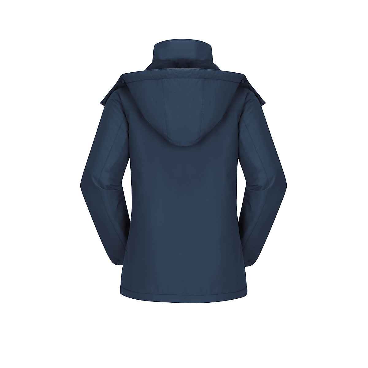 CAMEL CROWN Women's Ski Jacket Thicken Winter Snow Coat Warm Fleece Mountain Waterproof Female Jacket Hooded Windbreaker Blue 3XL