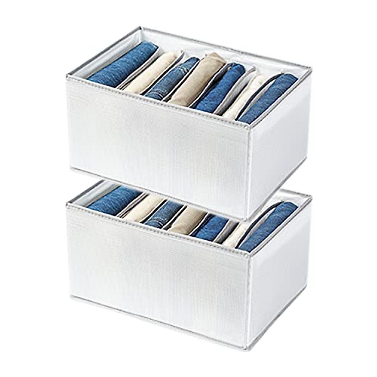 Upgraded Wardrobe Clothes Organizer, Closet Organizers and Storage, Clothes Drawer Organizer with Support Board, Foldable Clothes Storage Organizer for Leggings, Underwear, T-shirts, Jeans, Pants