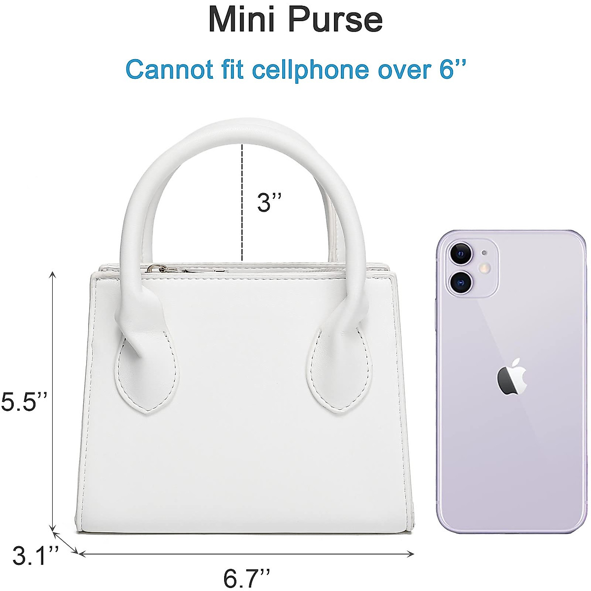 CATMICOO Trendy Mini Purse for Women, Small Handbag and Mini Bag with Crocodile Pattern (Black)