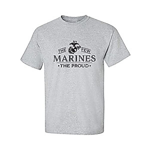 The Few The Proud The Marines Adult T-Shirt in Sport Grey - Medium