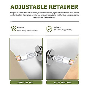 BESPORTBLE Daybed Frame 4pcs Bed Frame Anti- Shake Tools Adjustable Threaded Bedside Fixer Headboards Loosening Tools Set Bed Support Anti- Shake Fixer for Room Wall 65mm- 92mm Adjustable Bed Frames