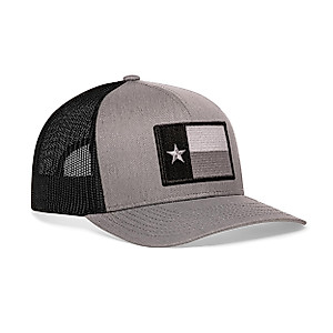 HAKA Texas Flag Hat - Texas Trucker Hat Snapback TX Baseball Cap Golf Hat (Grey/Black)