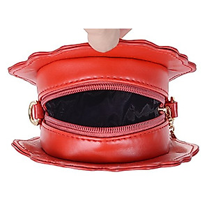 QZUnique Food Shape Cross Body Bag PU Cartoon Purse Ice Cream Sholuder Bag Handbag with Removable Chain