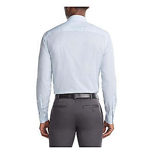 Calvin Klein Men's Dress Shirts Non Iron Stretch Regular Fit Check, Blue