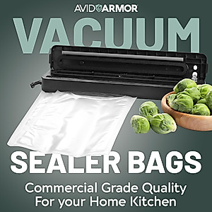 Avid Armor Vacuum Sealer Bags 200 Pint 6x10" Size for Food Saver, Seal a Meal Vac Sealers, BPA Free, Heavy Duty, Meal Prep and Sous Vide Vacume Safe, Universal Designed Food Storage Bag