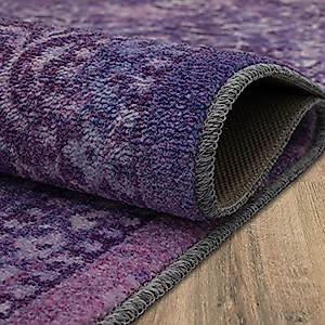 Mohawk Home Garden City Area Rug, 2 ft x 8 ft, Purple