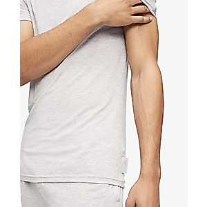 Calvin Klein Men's Ultra-Soft Modern Modal Lounge Crewneck T-Shirt, Grey Heather, Extra Large