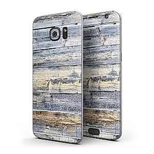 Design Skinz Design Skinz Vintage Wooden Planks with Yellow Paint Full-Body Wrap Decal Skin-Kit for The Galaxy S8