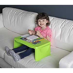 CoCoMelon Kids Lap Desk with Storage - Folding Lid and Collapsible Design - Portable for Travel or use in Bed at Home - Great for Writing, Reading or Other School Activities