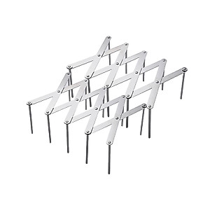 Hniuyun 2pcs Pot Lid Holder, Extendable Pot Lid Organizer, Multipurpose Steamer Rack Pans Holder for Glasses Flexible Plate Holder