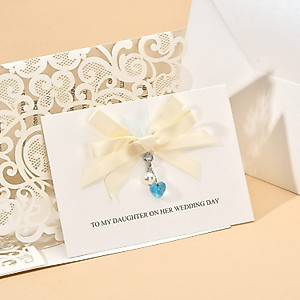 Gifts for Daughter on Wedding Day Something Blue for Bride on Wedding Bridal Shower Gifts for Bride Mother to Daughter Wedding Gifts Bride Gifts for Wedding Day Wedding Gown Charm Bouquet Charm