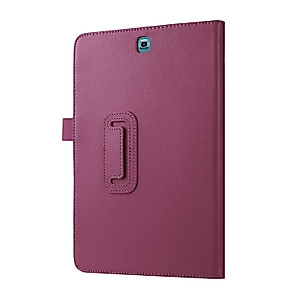 Asng for Samsung Galaxy Tab A 8.0 2015 Case - Slim Folding Cover Case with Auto Wake/Sleep and Stylus Pen Loop for Galaxy Tab A 8.0 Tablet SM-T350 2015 Release (NOT FITS 2017 Tab A 8.0) (Purple)