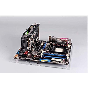 ATX PC Open Frame ATX Test Bench Motherboard Overclock Computer Case DIY Mod Base Chassis for ATX Mothboard, 4mm Transparent Acrylic Frame PC Test Bench for Testing, Overclocking or Gaming