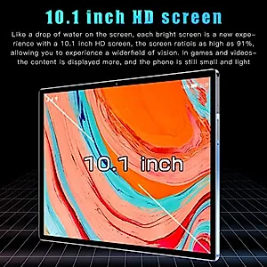 Tablet, 10.1in Gaming Tablet, Portable HD Tablet PC, 8GB RAM 128GB ROM 1920x1200 5MP 13MP Octa Core, Dual Cameras Speakers for Android11 Study Writing