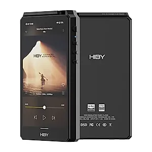 HiBy R6 III Digital Audio Player Portable Hi Res Audio Player MP3 MP4 Player with Class A&AB Dac Amp Android 12 Bluetooth 5.0 WiFi 2.4G+5G 4500mAh(Black)