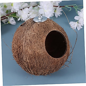BUGUUYO Coconut Shell Nest for Birds Bird Toys Coconut House Nest for Parrots Bird Nest for Small Pets Bird House