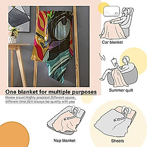 Blanket Rod Psychedelic Wave Ultra-Soft 30x40 Inch Flannel Blanket Throw Fuzzy Fleece Super Plush Soft Warm for Napping Couch Sofa Bed Chair Living Room