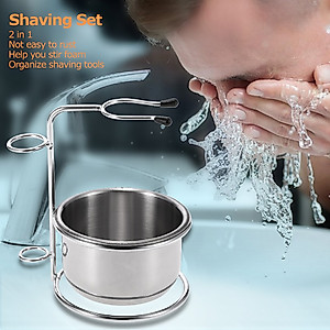 Anself 2 in 1 Shaving Bowl, Men's Shaving Set, Shaving Cup + Men's Razor Blade Holder, Soap, Bowl, Shaving Holder