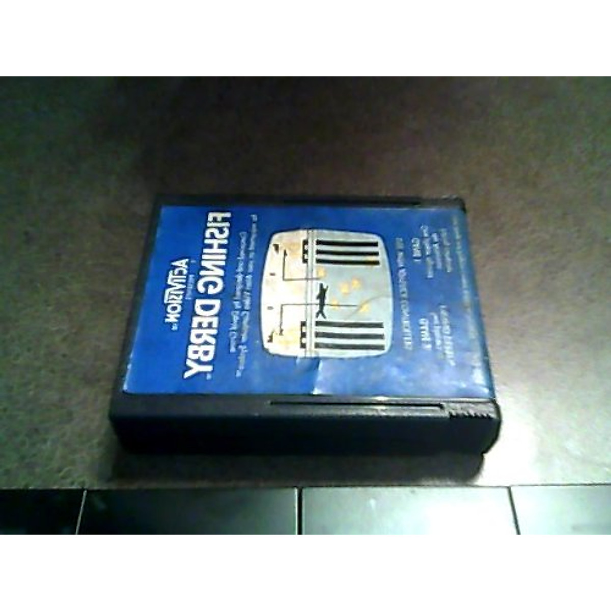 1980 Activision "Fishing Derby" Blue Label Picture #Ag-004 Game-(activision Presents Fishing Derby-conceived and Designed By David Crane for Enjoyment on Your Atari Video Computer System-use with Joystick Controllers-game 1:one Player Against the Acitivis