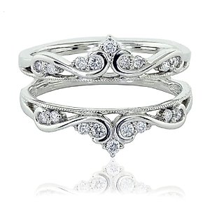 Rpund Cut Created Moissanite Diamond Enhancer Solitaire Engagement Wedding Ring For Her (7),White(MNo-IGJ-SRR-188)