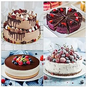 2pcs 8 Inch Silicone Cake Pan for Baking, Round Cake Molds Silicone Baking Pan Non-Stick Quick Release Suitable for Cheesecake Chocolate Cake Brownie Cake puddings