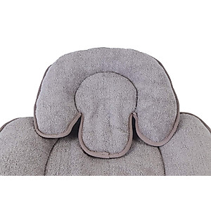 Long-Ci Baby&Toddler Head Support Reversible with Neck Body Pad for Car Seats,Strollers&Bouncers Grey