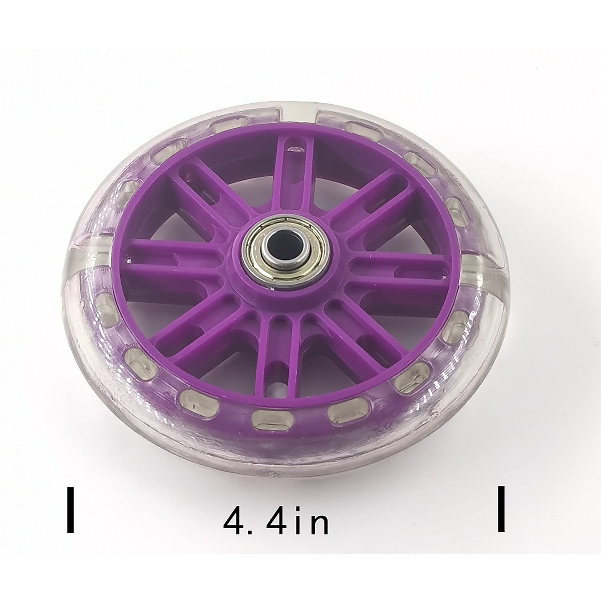 YJIA a Pair of Children's Bicycle Riding Flash Silent Training Wheels, Suitable for 12-20 inch Single Speed Bicycles (Purple)