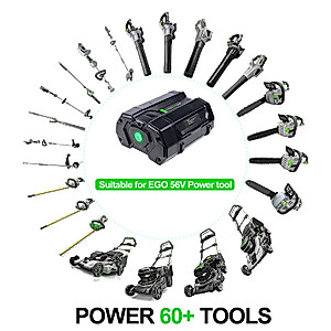 DTK 56V Battery Replacement for EGO 56V Battery BA2800T BA4200T BA1400 BA5600T 5.0Ah Lithium Ion Batteries