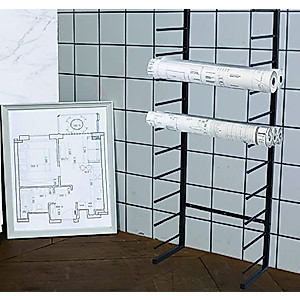 Wall Mount Blueprint Storage Rack Hanging Poster Display Rack Blueprint Roll File Holder,Art Paper Racks,Bulletin Board Paper Roll Holder Rack