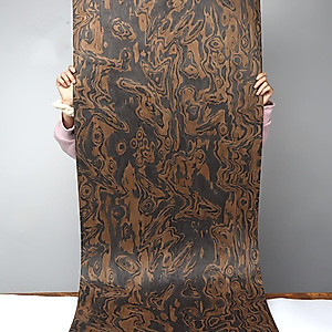 Aibote Technology Art Totem Black Walnut Burl Wood Veneer Sheet(60x250CM) Furniture Restoration Sheets for Loudspeaker Speaker Showcase Cabinets Table Shelves Kitchen Furniture Hotel