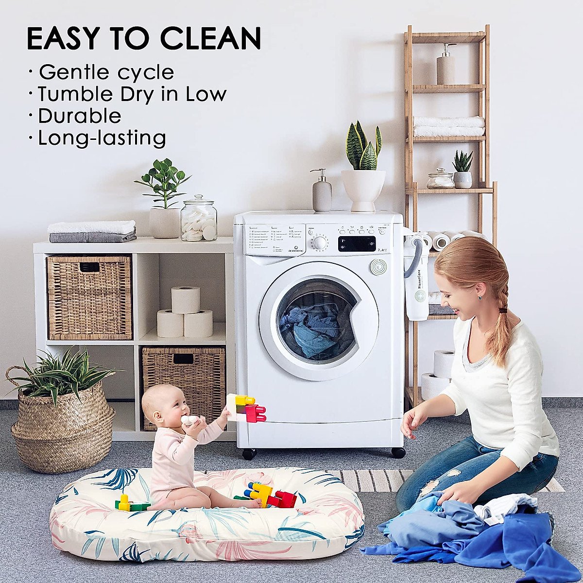 Ultra Soft Baby Lounger Covers (Pack of 2) | Mexxi 100% Hypoallergenic Stretchy Baby Nest Covers for Newborn (Covers Only) (Tea Roses & Wild Roses)