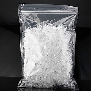 BKMAMLAB 0.2ml Microcentrifuge Tubes 1000 Pieces, EO Sterilized Plastic Small Vials with Caps for Sample Storage without Leakage(1000)