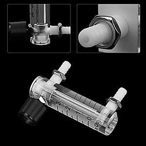 Gas Flowmeter, 0-3LPM Flow Meter Acrylic Transparent Gas Regulator with Control Valve for Measuring Controlling Oxygen Air Gas