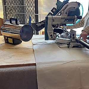 Flame King 60,000 BTU Portable Propane Forced Air Heater Outdoor Great for Jobsite, Construction, Garage, Patio, Stainless Steel