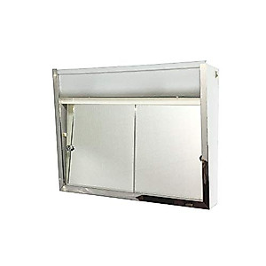 Ketcham SDL-2419-24" W x 19" H Sliding Door Series Surface Mounted Polished Edge Mirror Door Medicine Cabinet