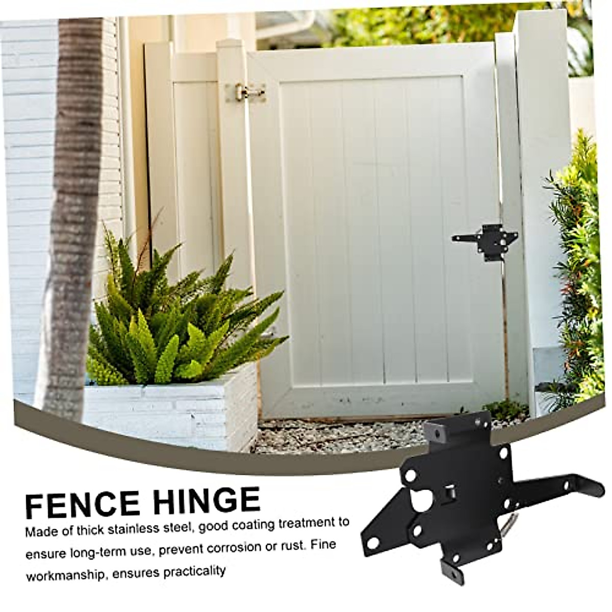 YARNOW Fence Door Hinge Outdoor Playpen Door Closer Hinge Hinges Outdoor Gate Hardware Gate Latches for Metal Heavy Duty Post Gate Closer Gate Hinges for Wooden Fences Heavy Duty Black
