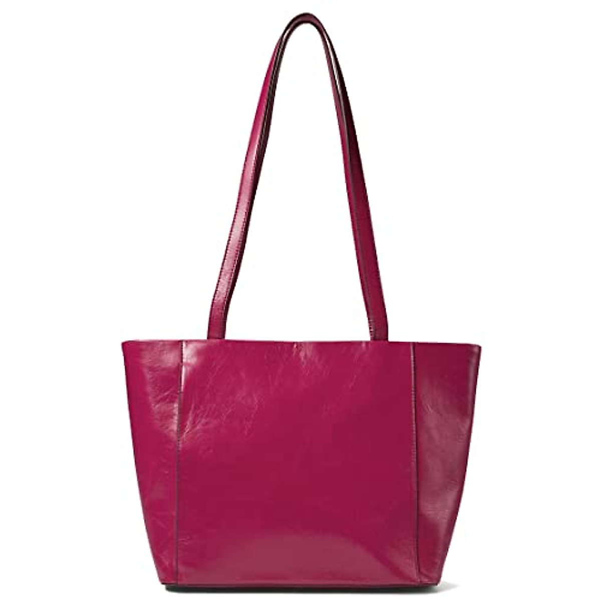 HOBO Haven Tote for Women - Leather Construction with Top Handles, Cotton Lining, Zippered Closure, and Stylish Tote Fuchsia One Size One Size