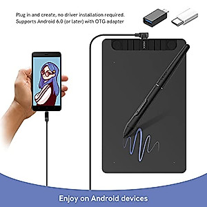VEIKK VK1060PRO 10 x 6 Inch Large Drawing Tablet with 2 Scroll Wheels, 6 Express Keys,P05 Battery-Free Stylus of 8192 Levels Pressure, Graphics Tablet for Android Win Mac Chrome OS