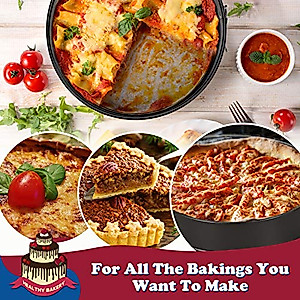 HIWARE 9 Inch Non-stick Cheesecake Pan Springform Pan with Removable Bottom / Leakproof Cake Pan with 50 Pcs Parchment Paper - Black