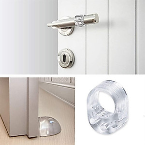 3pcs Door Stopper Transparent Silica Gel Door Handle Buffer Wall Protection Doorknob Bumper Walls Furniture Protective
