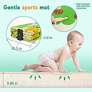 Foldable Baby Play Mat, 78"x71"x0.6", Portable Baby Floor Mat, Extra Thick Anti-Slip XPE Crawling Mat, Reversible Baby Play Mat Foam