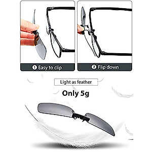 Weewooday 12 Pieces Polarized Clip on Sunglasses Rimless Clip on Sunglasses Rectangle Lightweight Polarized Eyeglasses for Myopia Eyeglasses Outdoor Night Driving Men Women