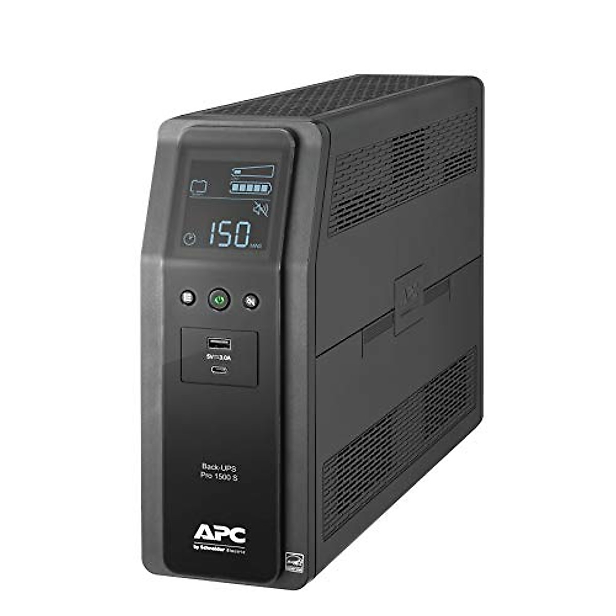 APC UPS 1500VA Sine Wave UPS Battery Backup, BR1500MS2 Backup Battery Power Supply, AVR, 10 Outlets, (2) USB Charger Ports