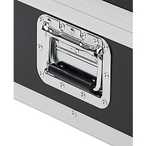 Displays2go Shipping and Storage Case with Wheels, Handles, EVA Foam Padded, Metal Edges (45 x 12.5 x 32.5)