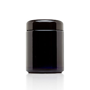 Infinity Jars 250 ml (8.5 fl oz) Tall Black Ultraviolet Refillable Empty Glass Screw Top Jar 2-Pack