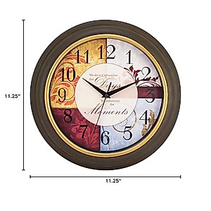 La Crosse Technology LTD 11.25" Brown Sentiment Clock