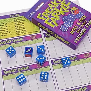 Freaky Farkle Dice Game, Great for Party Favors, Family Games, Stocking Stuffer, Travel Games, and Camping Games, Dice Games for Adults, Fun Games for Family Game Night