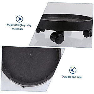 Yardwe Flower Pot Base Carts with Wheels Heavy Duty House Plants Round Planter Plant Caddy on Wheels Rolling Plant Stands Plant Roller Base Flower Pot Stand with Wheel Rolling Pot Tray