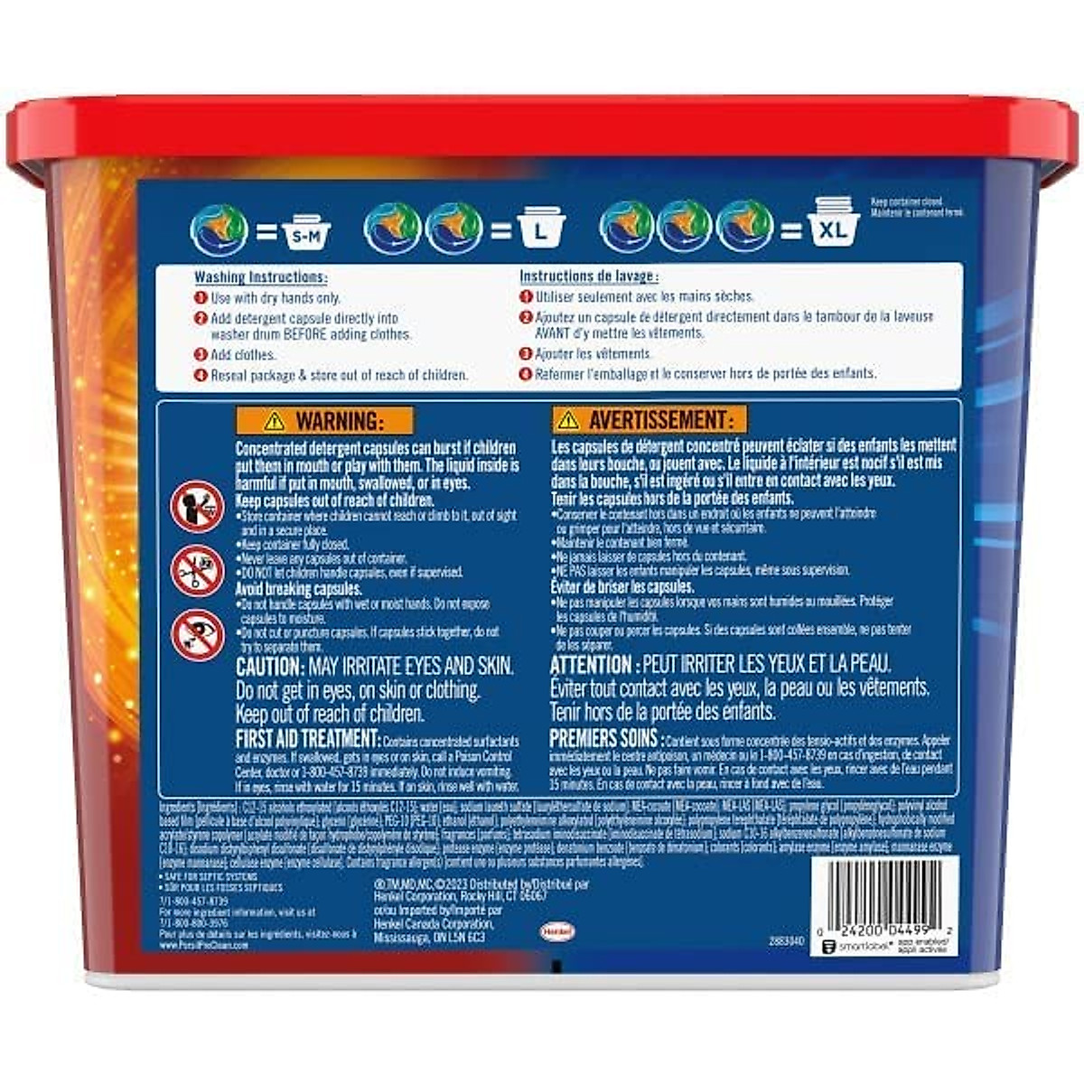 Persil Discs Laundry Detergent Pacs, Oxi, 38 Count